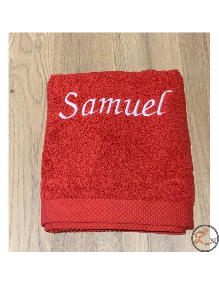 Serviette de Bain Rouge Personnalisée, Réveillez la Passion